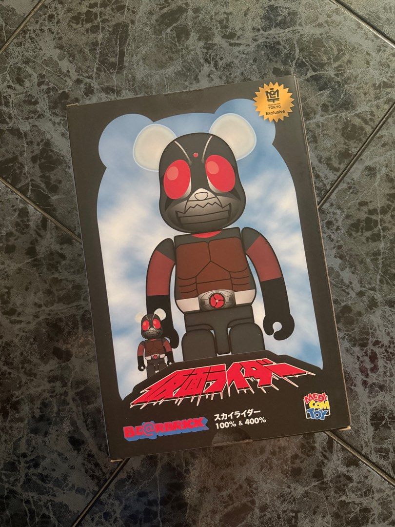 400% + 100% Skyrider kamen rider bearbrick be@rbrick masked, Hobbies ...