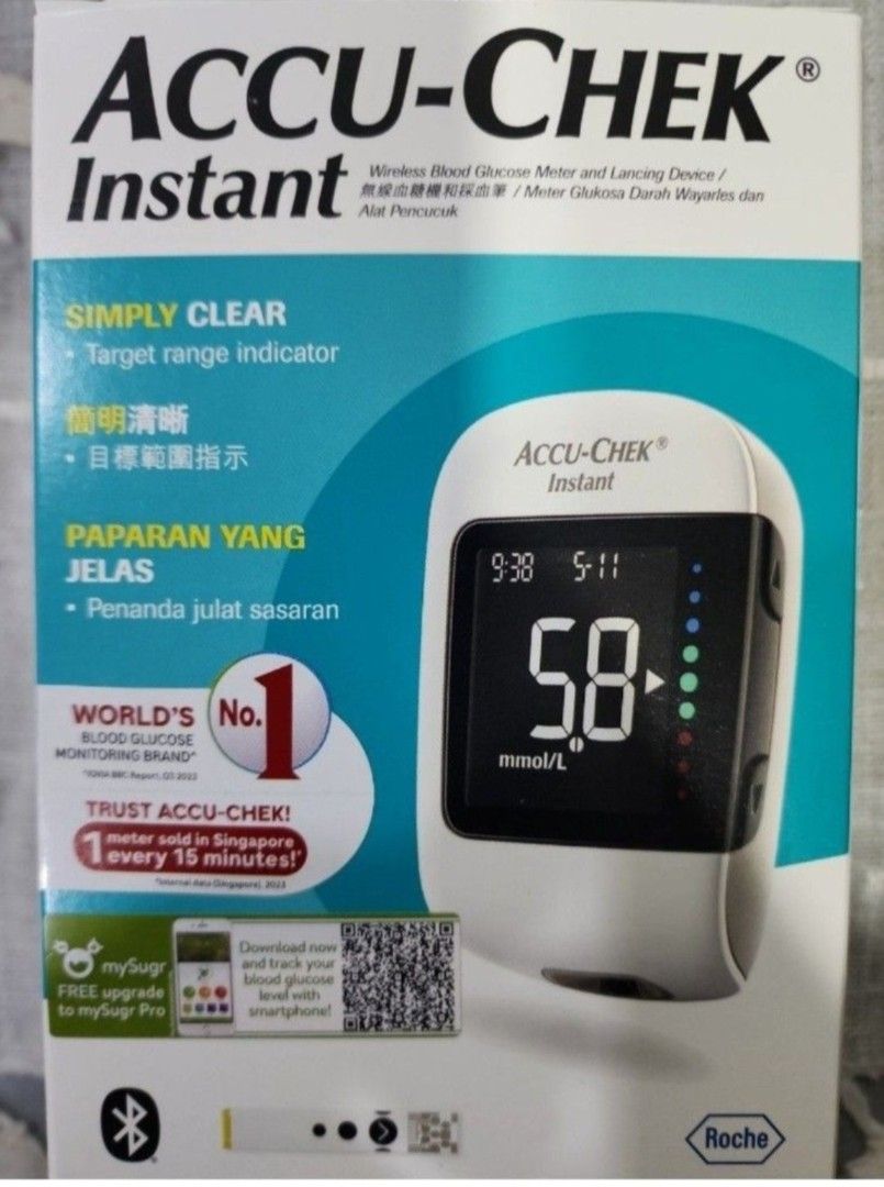 Accu-Chek Instant Blood Glucose Meter, Health & Nutrition, Medical ...