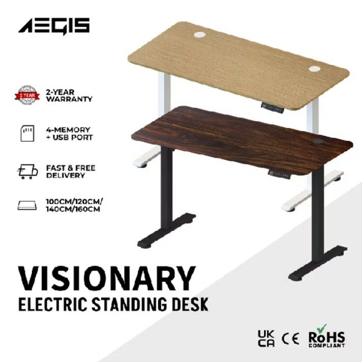 AEGIS Visionary Electric Standing Desk, Furniture & Home Living ...