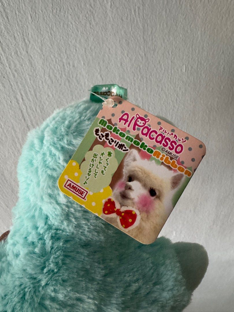 Amuse Alpaca Plush Toy with Bow, Hobbies & Toys, Toys & Games on Carousell