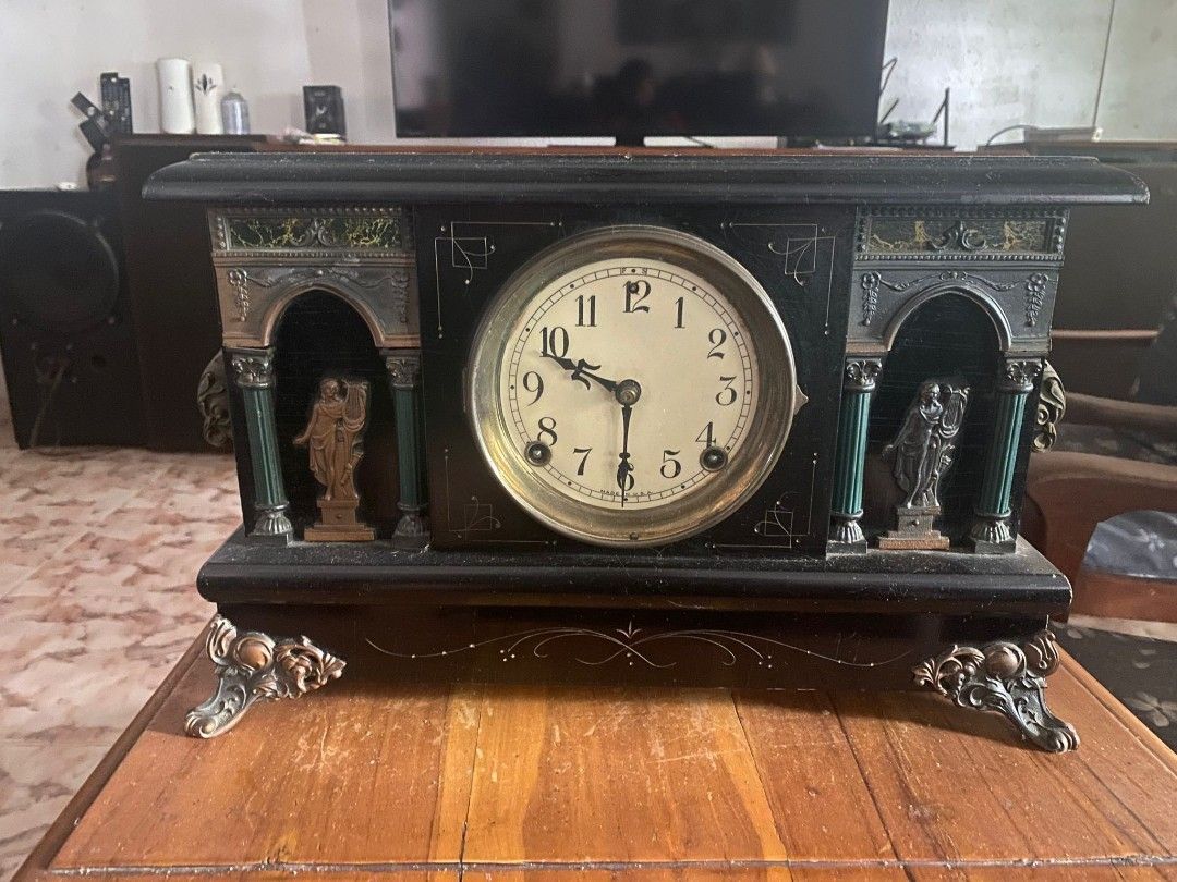 Antique Mantel Clock, Furniture & Home Living, Home Decor Accessories ...