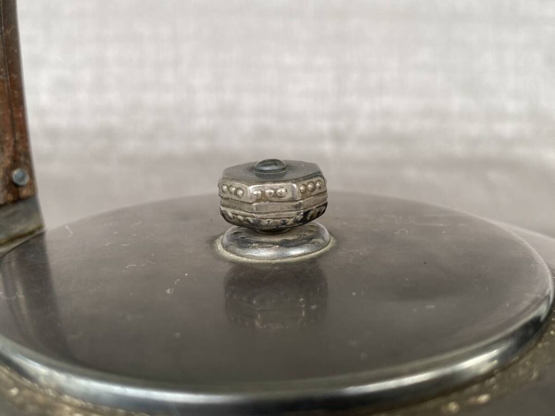 Antique Sencha Tea Utensils, Pure Silver Hishigi Kettle, 449g, Gold and ...