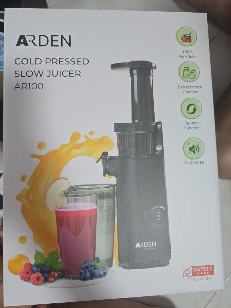 Arden Cold Pressed Slow Juicer AR100, TV & Home Appliances, Kitchen ...