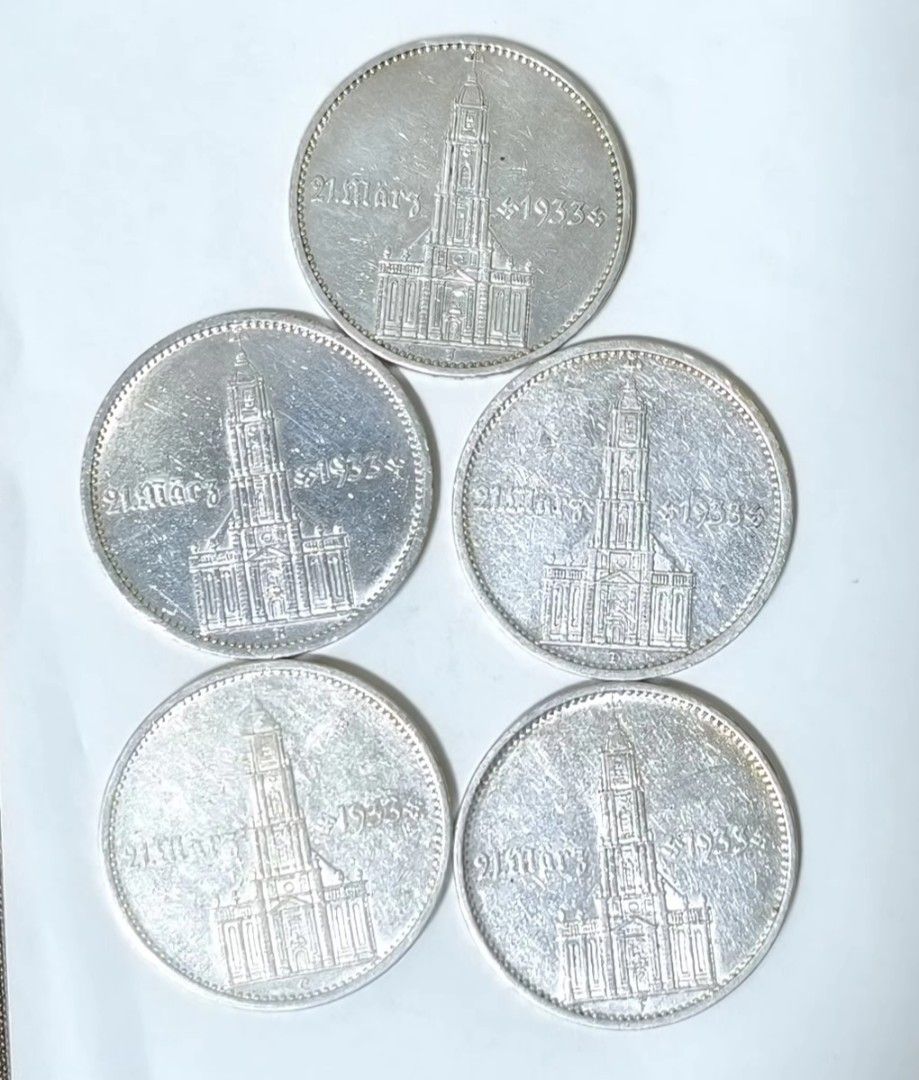 AT SPOT PRICE silver nazi Germany 5 reichsmark 1934 interwar era German ...