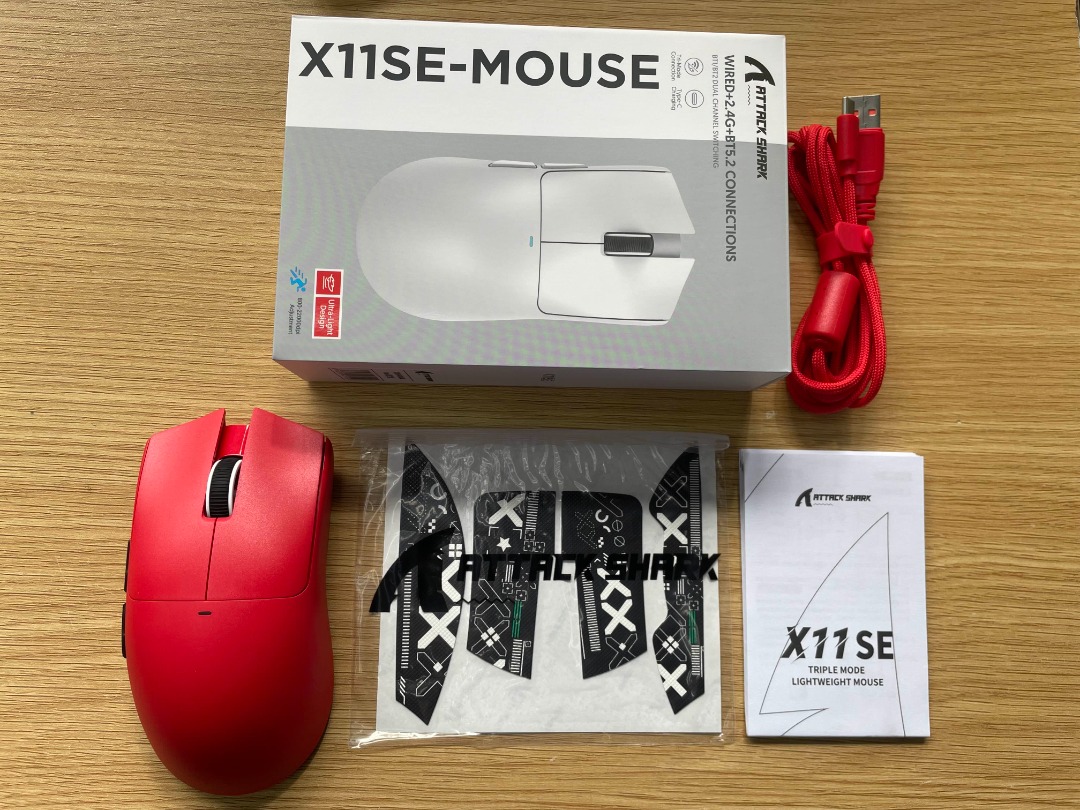 ATTACK SHARK X11 SE WIRELESS/ TRI-MODE GAMING MOUSE! (PixArt PAW3311 ...