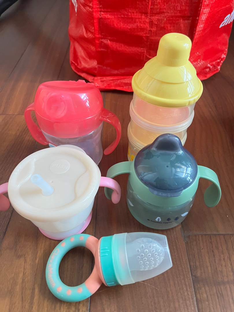 Baby Feeding Essentials: Sippy Cups, Feeder, and Formula Dispenser ...