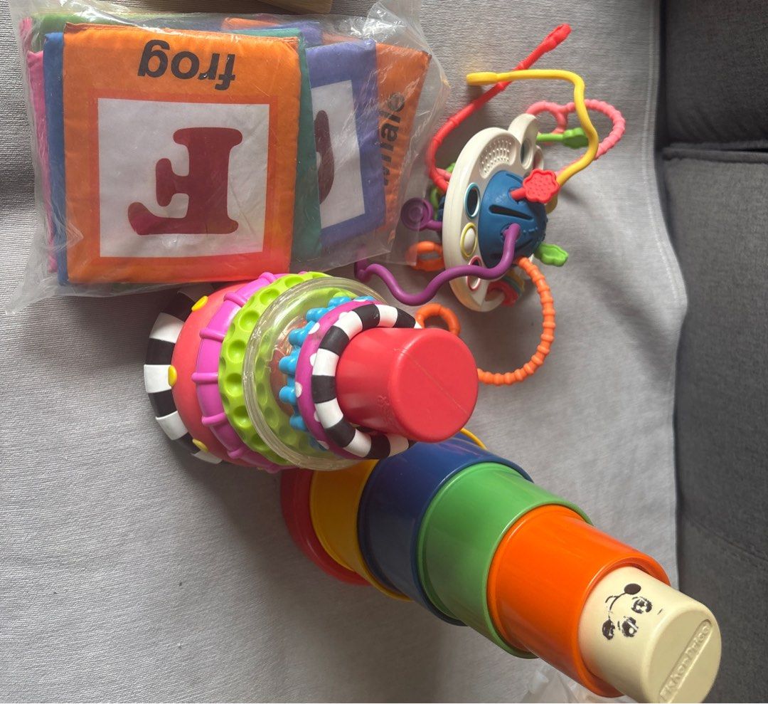 Baby Toy Set - Stacking Cups, puzzle, Alphabet Cards, Babies & Kids ...