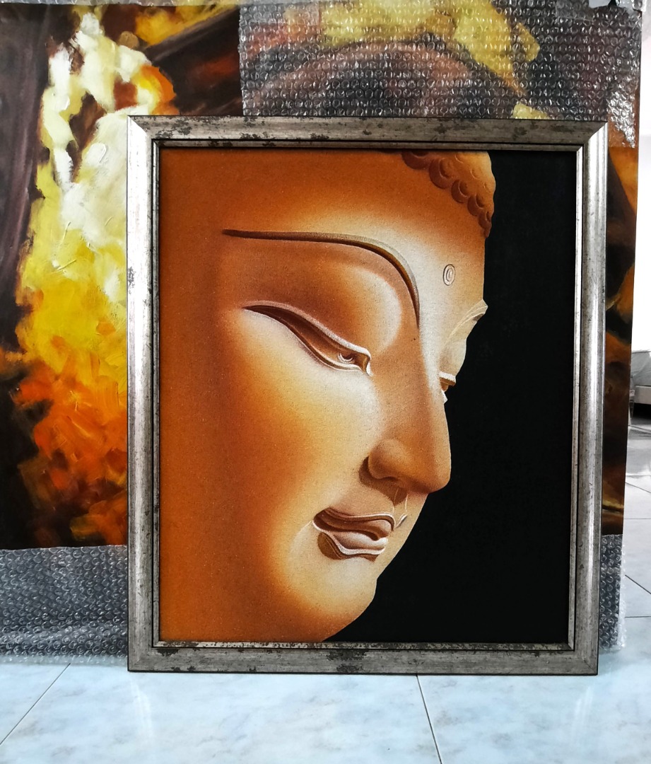 Beautiful Buddha portrait painting, Furniture & Home Living, Home Decor ...