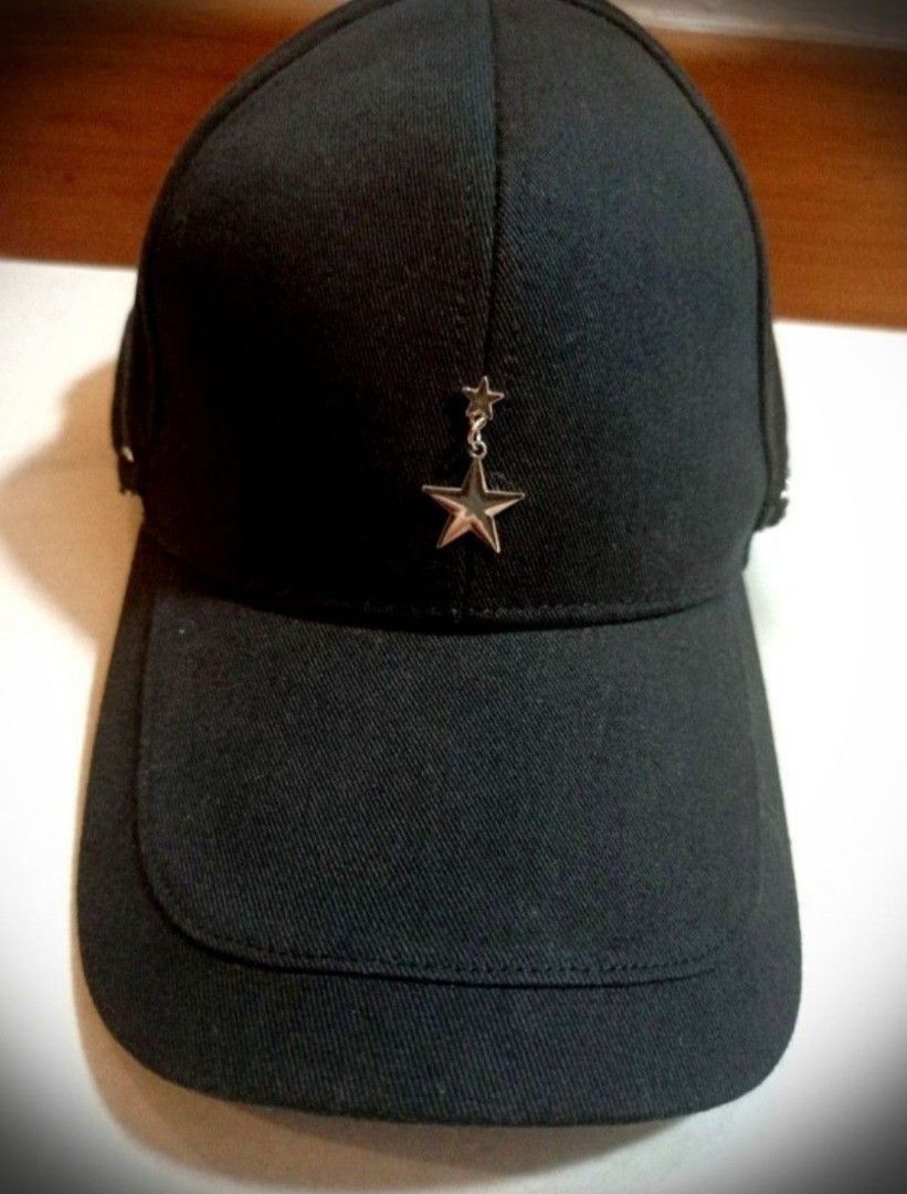 Black Cap with Star Charm, Women's Fashion, Watches & Accessories, Hats ...