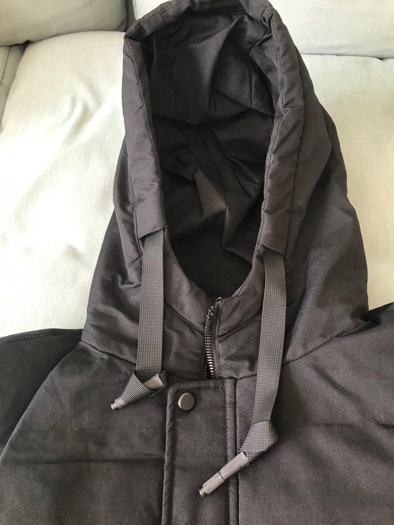 Black Winter Jacket with Hood, Women's Fashion, Coats, Jackets and ...