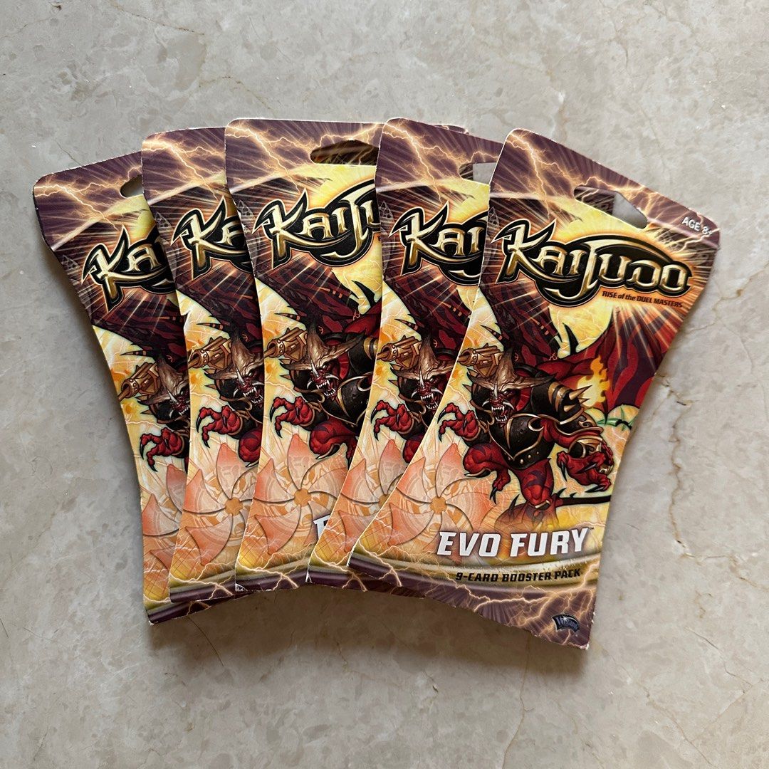 (BN) Lot of 5 Kaijudo Rise of the Duel Masters TCG Evo Fury Booster ...