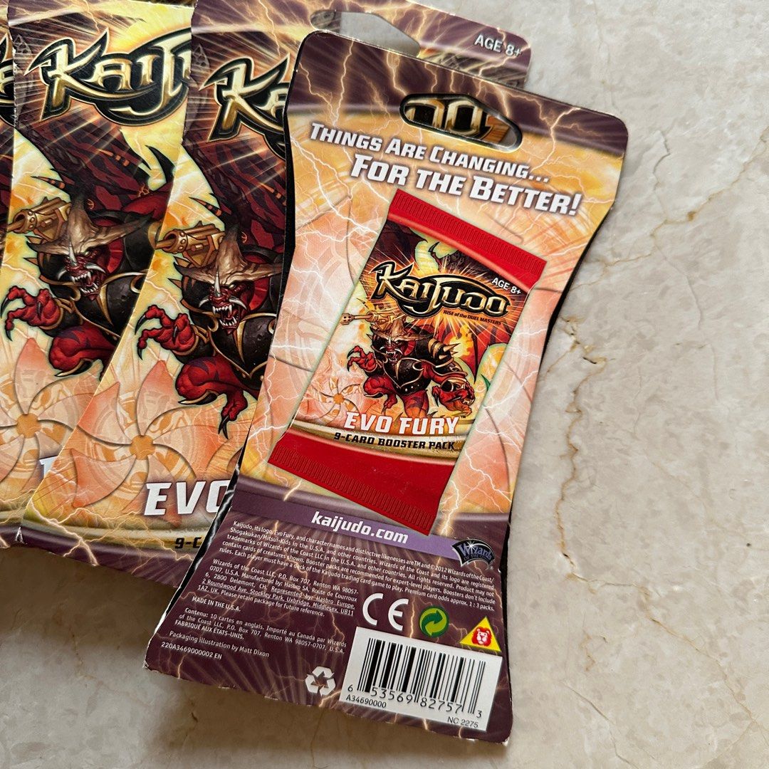 (BN) Lot of 5 Kaijudo Rise of the Duel Masters TCG Evo Fury Booster ...