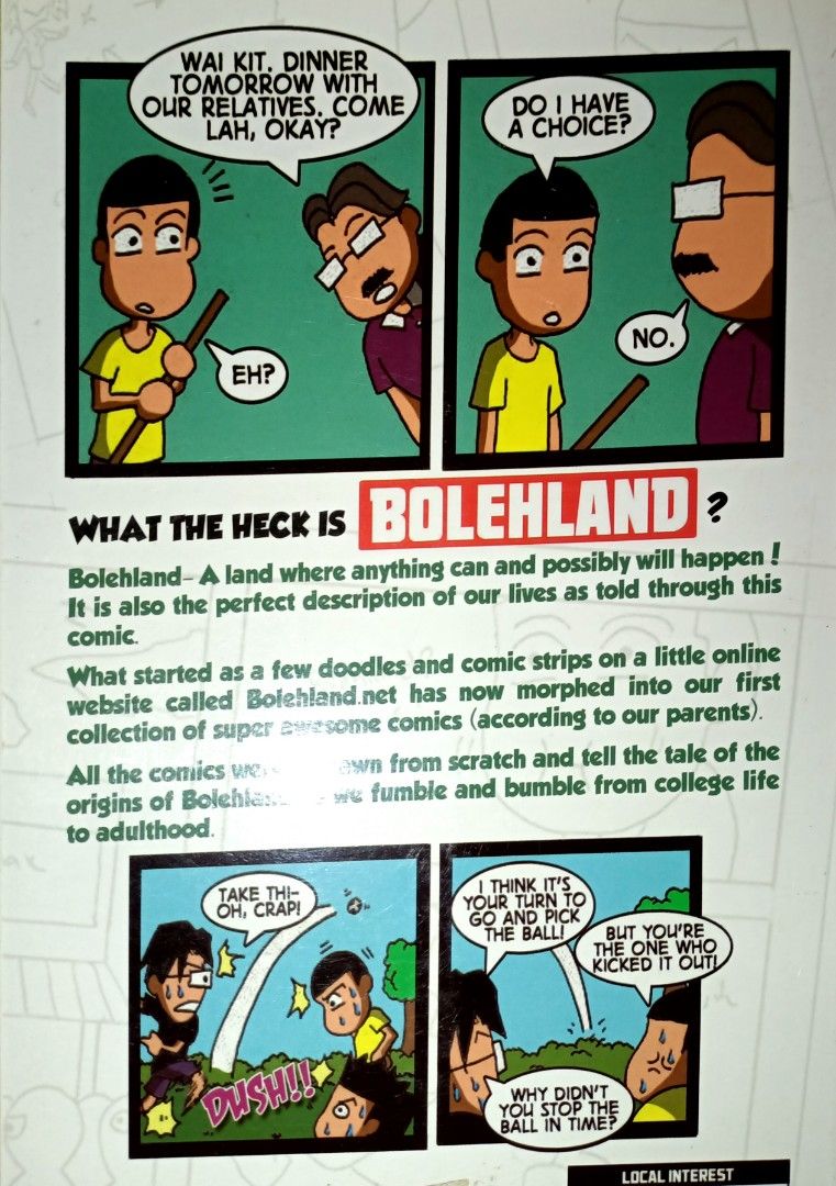 Bolehland Comic Book by Dan Khoo & Tan Wai Kit, Hobbies & Toys, Books ...