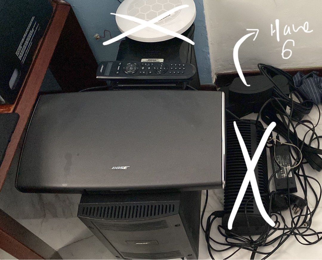 Bose Speaker System - 6 Cube Speakers, Audio, Soundbars, Speakers ...