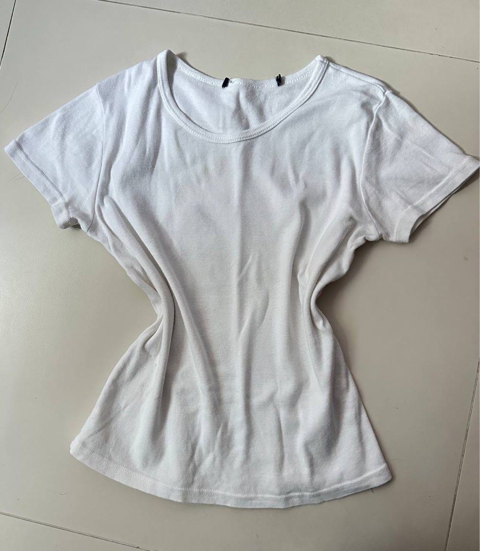 brandy melville white hallie top, Women's Fashion, Tops, Shirts on ...