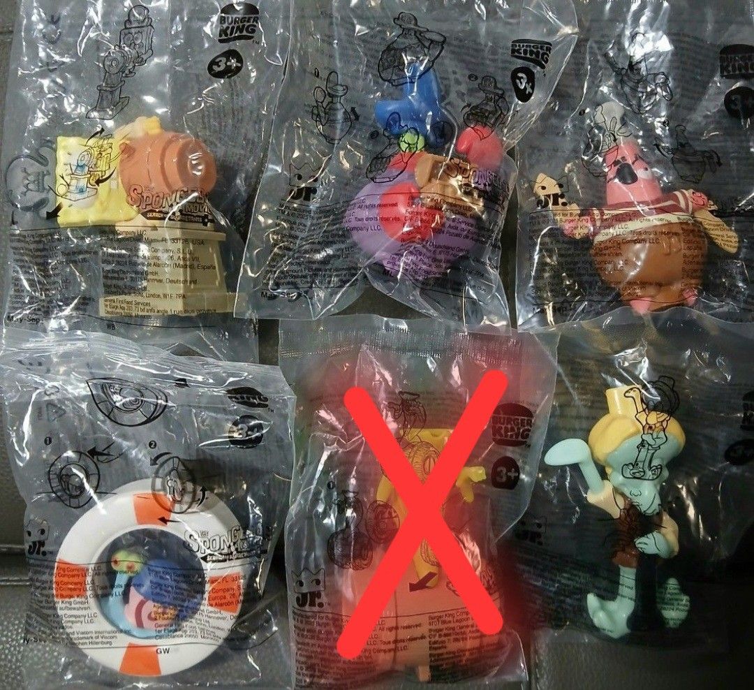 ️ BURGER KING Spongebob Squarepants Toys, Hobbies & Toys, Toys & Games ...