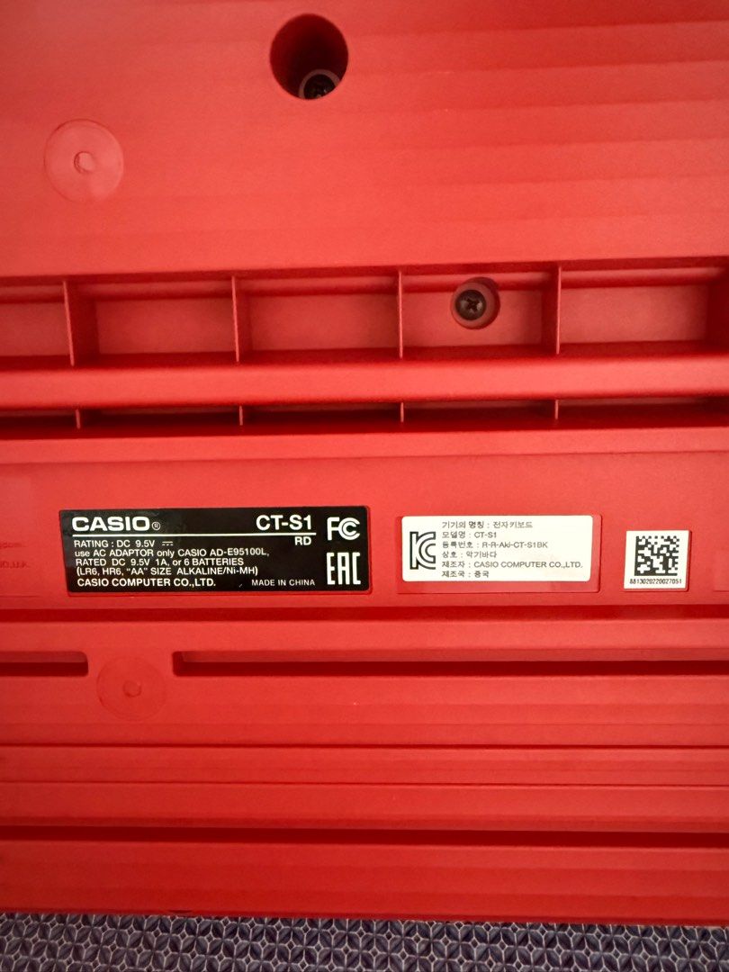 Casio CT-S1 Digital Keyboard - Red, Hobbies & Toys, Musical Instruments ...