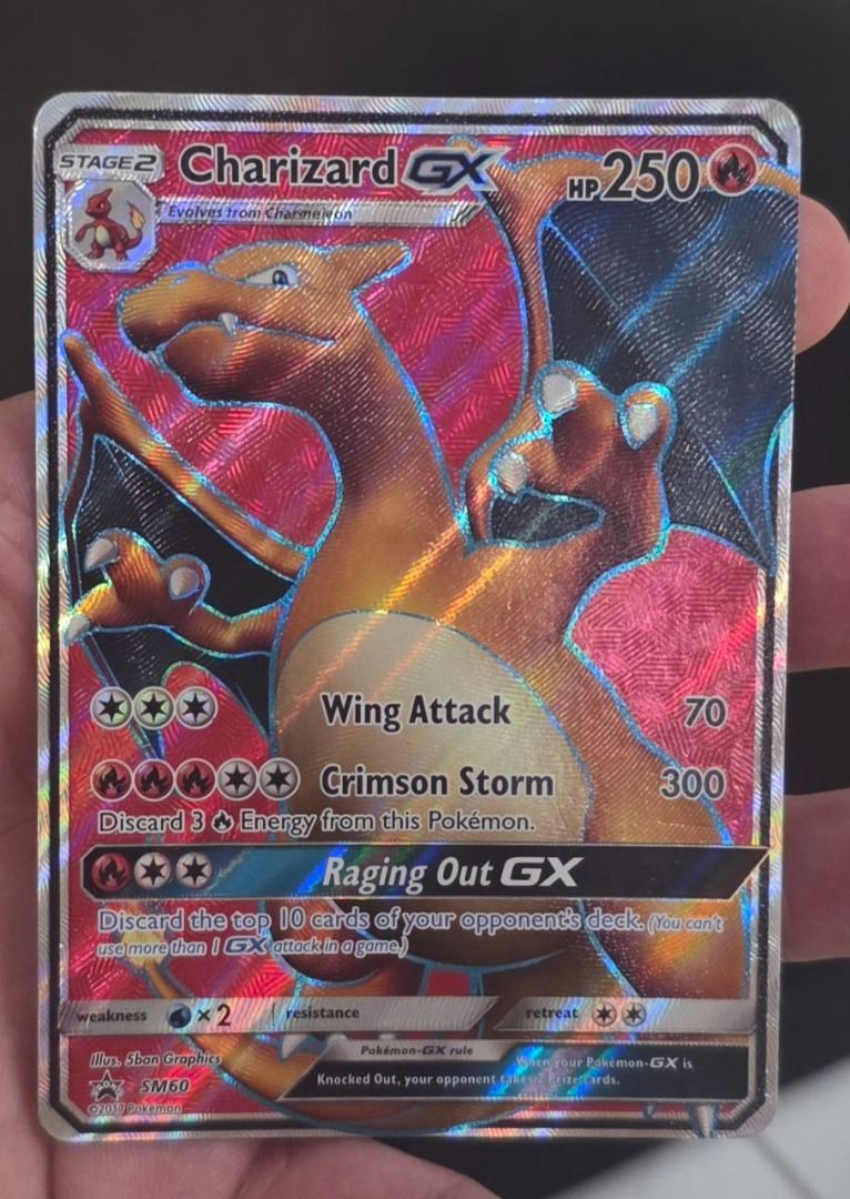 Charizard GX #SM60 - Pokemon Black Star Promo - HP/Binder Con, Hobbies ...