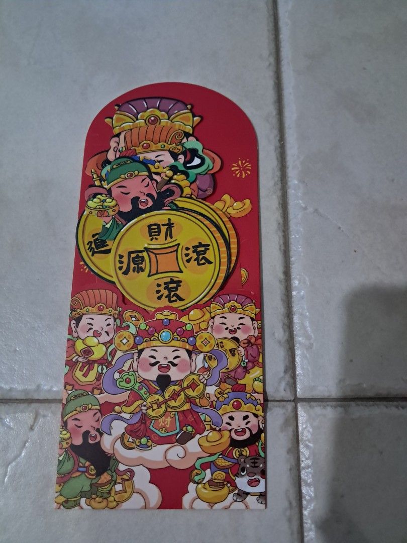 Chinese New Year Red Packets - Panda & God of Fortune, Hobbies & Toys ...