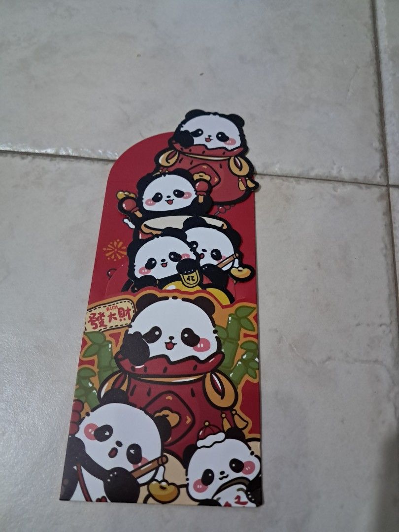 Chinese New Year Red Packets - Panda & God of Fortune, Hobbies & Toys ...