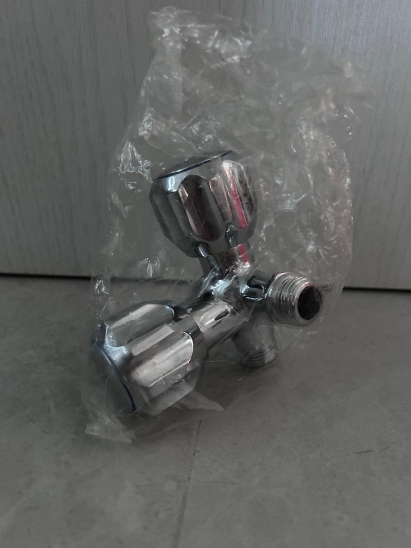 Chrome Dual Angle Valve 2-way, Furniture & Home Living, Bathroom ...