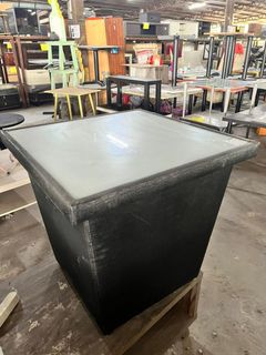 (CLEARANCE SALE 💯) Glass Top Table with Metal Frame | Meja Atas Kaca ...