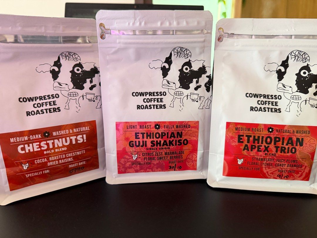 Cowpresso Coffee Roasters, 240g, Coffee Beans - Chestnuts, Medium Roast ...