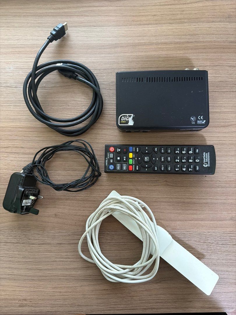 Digital TV Receiver with Remote and Cables, TV & Home Appliances, TV ...