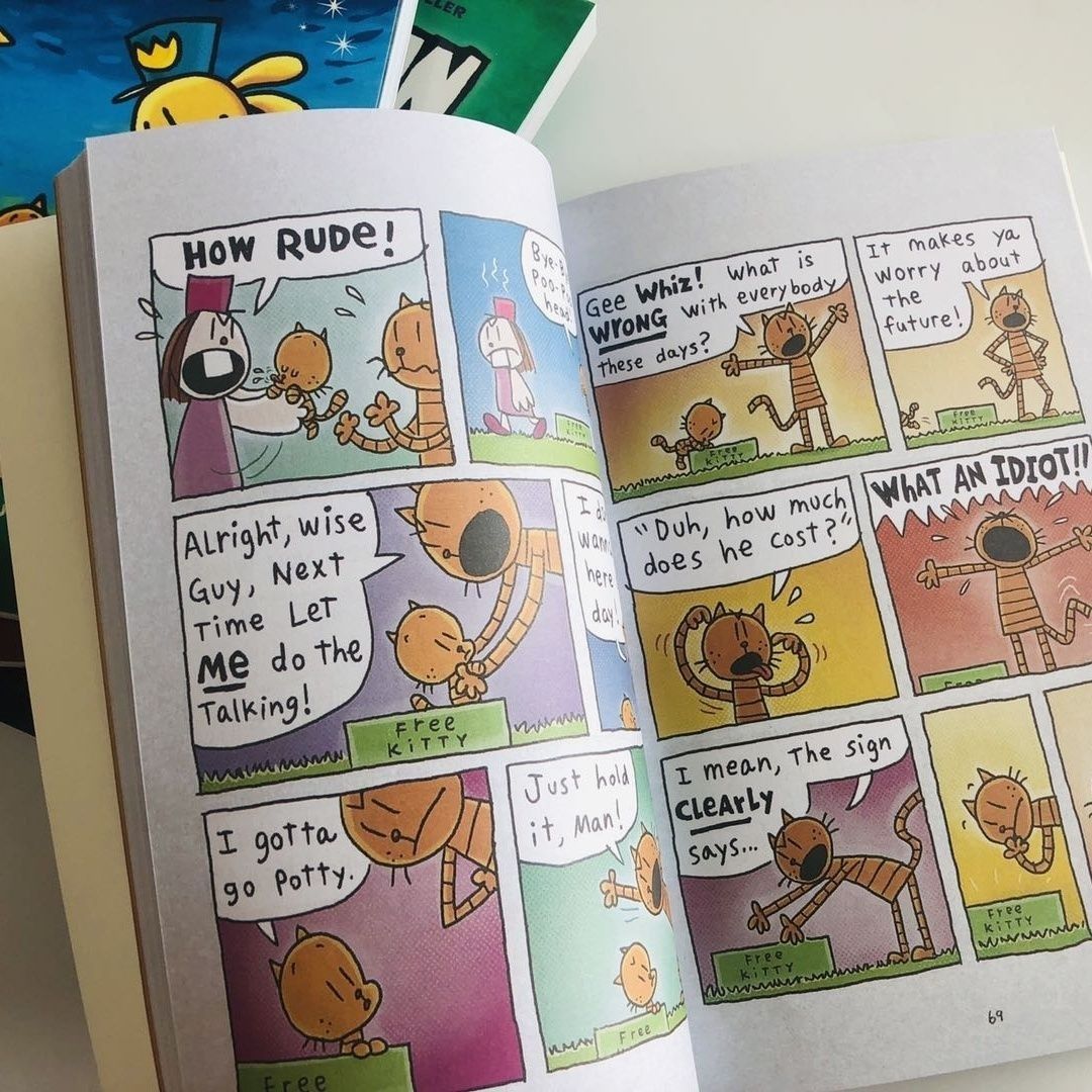 Dog Man and Cat kid comic books, Hobbies & Toys, Books & Magazines ...