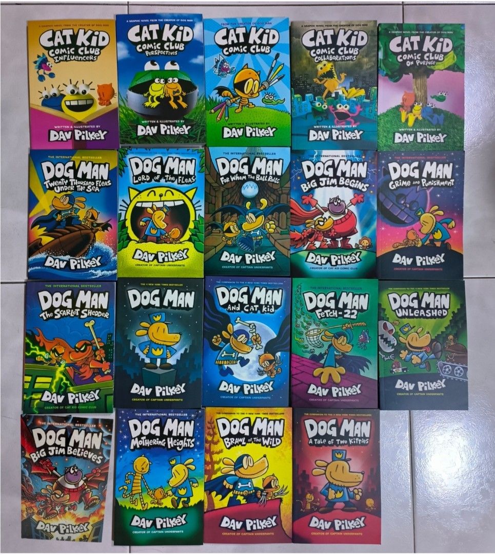 Dog Man and Cat kid comic books, Hobbies & Toys, Books & Magazines ...