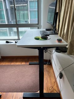 Herman Miller White Electric Standing Desk, Furniture & Home Living ...