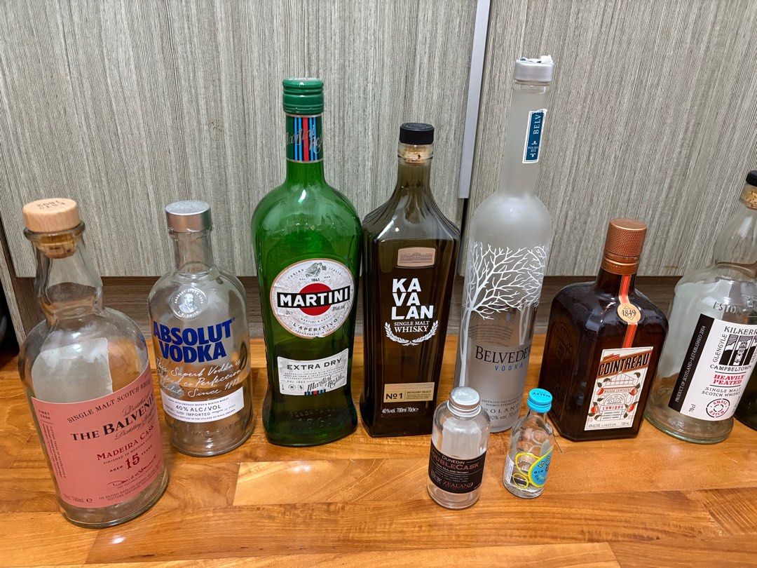 All Empty Liquor Bottles - Assorted Brands for $2, Food & Drinks ...