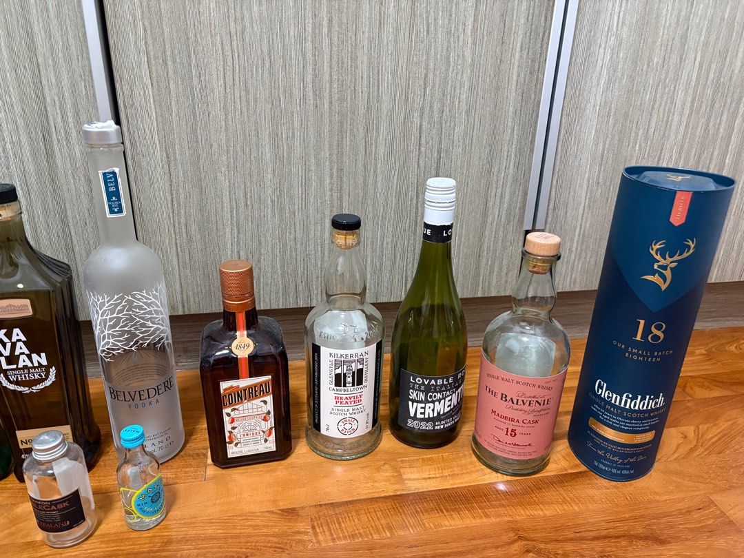 All Empty Liquor Bottles - Assorted Brands for $2, Food & Drinks ...