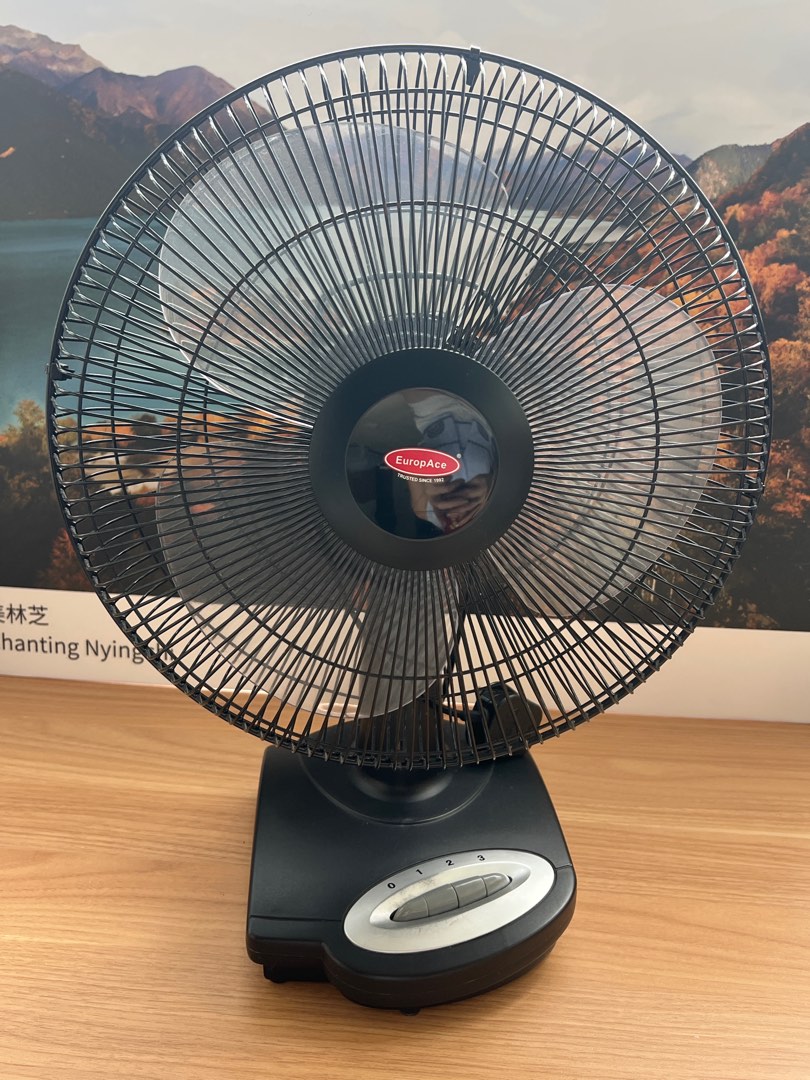 EuroAce Table Fan - Black, Furniture & Home Living, Lighting & Fans, Fans on Carousell