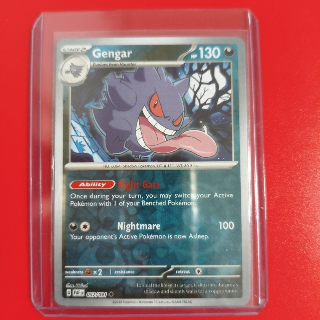 Gengar #57 Pokemon TCG Card Reverse Holo Paldean Fates, Hobbies & Toys ...