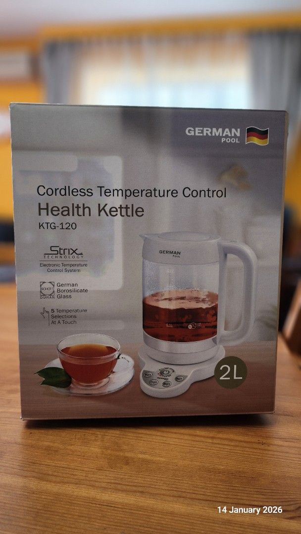 German Pool Cordless Temperature Control Health Kettle, 家庭電器, 廚房電器, 水壺 ...