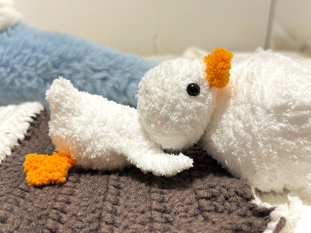 Handmade White Duck Plush Toy, Hobbies & Toys, Toys & Games on Carousell