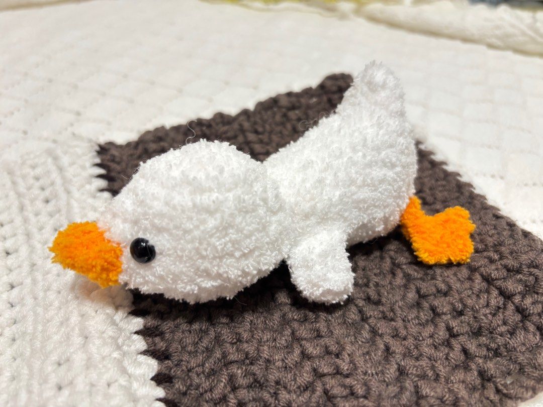 Handmade White Duck Plush Toy, Hobbies & Toys, Toys & Games on Carousell