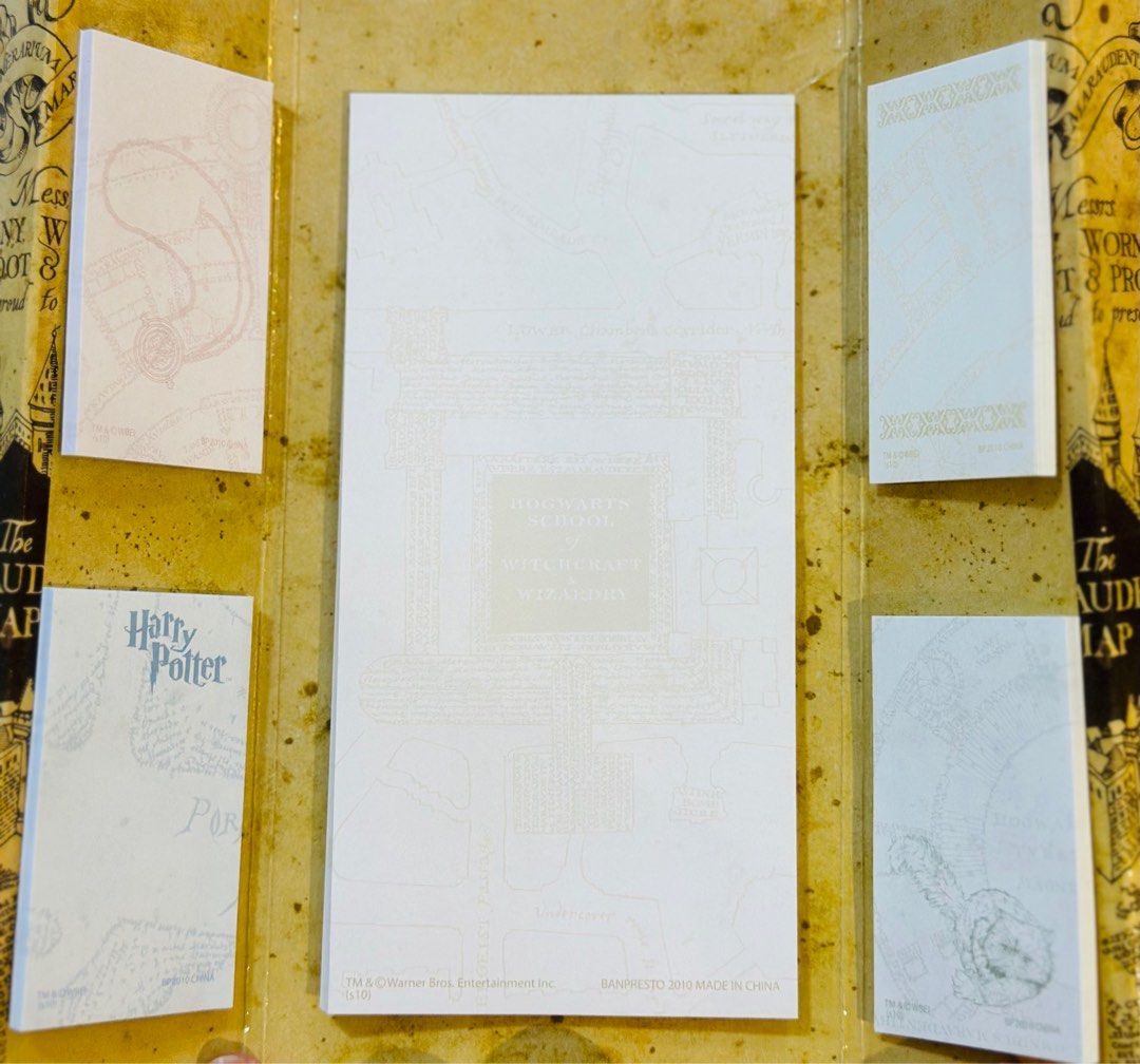 Harry Potter Marauder's Map Sticky Notes, Hobbies & Toys, Stationery ...