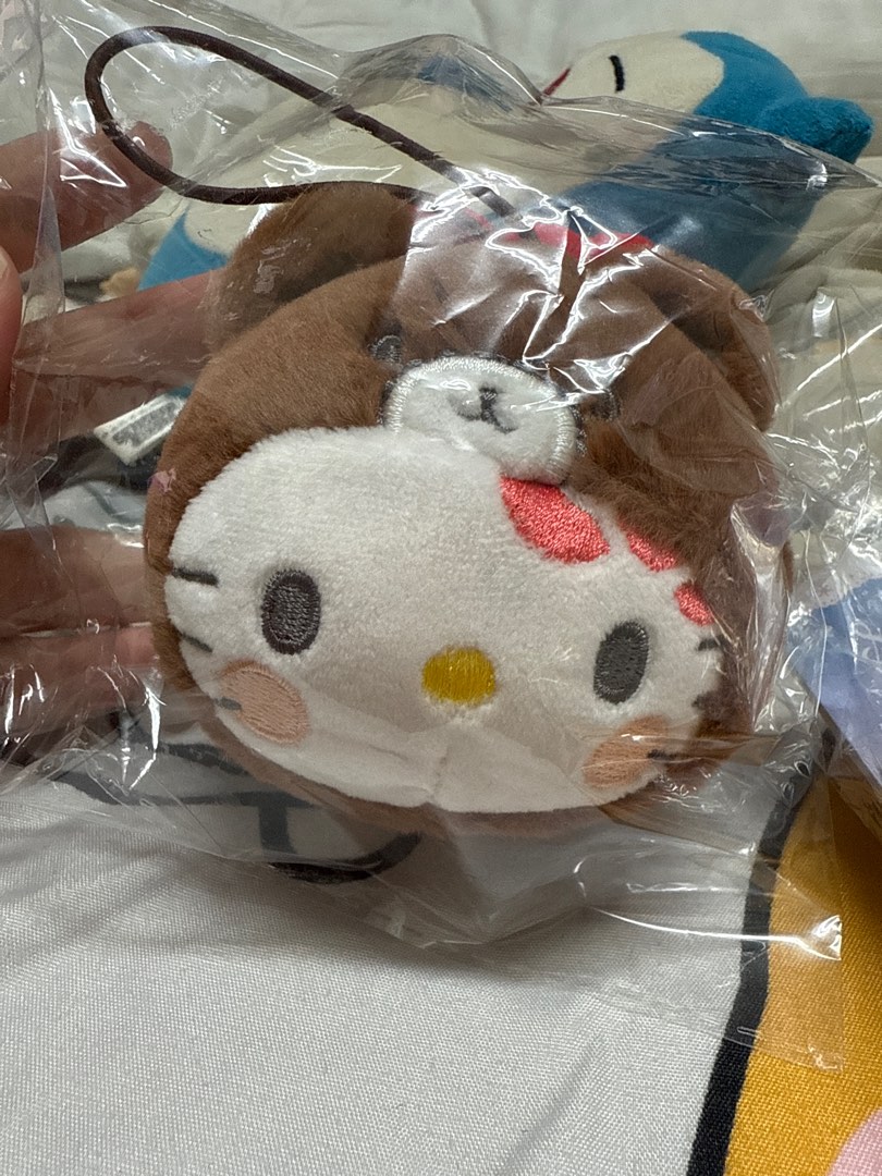 Hello Kitty Plushie with Brown Hair, Hobbies & Toys, Toys & Games on ...