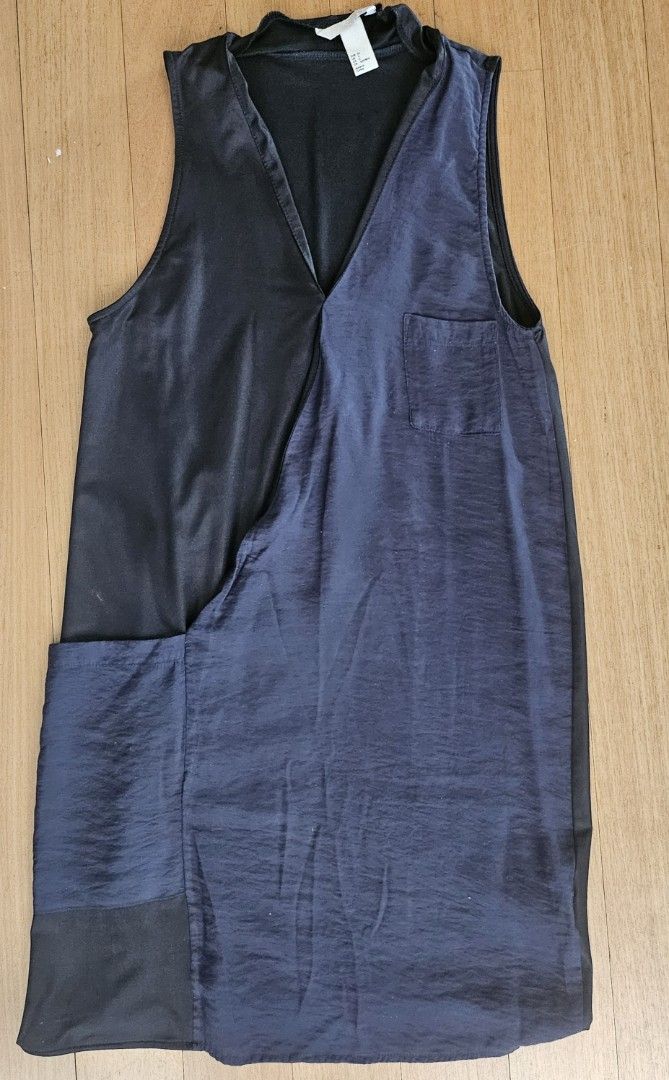 H&M Sleeveless Dress - Size 34- Navy Blue, Women's Fashion, Dresses ...