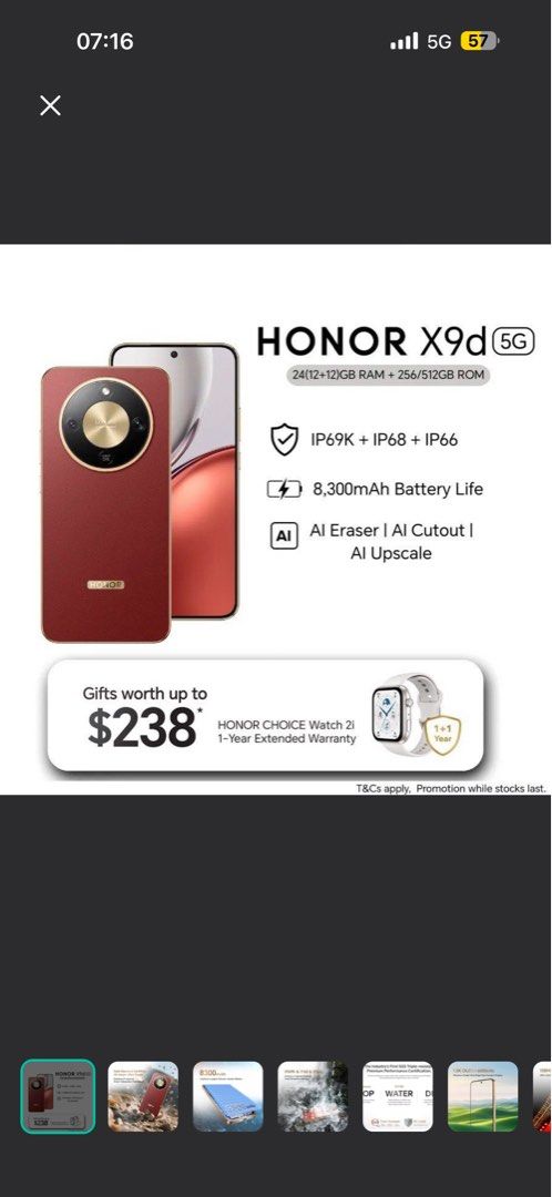 Honor X9d 5G Reddish Brown 256GB, Mobile Phones & Gadgets, Mobile ...