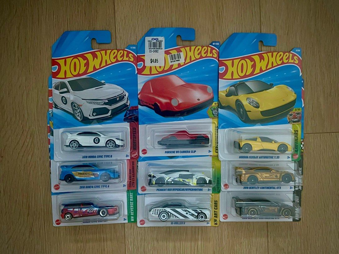 Hot Wheels Cars - Various Models Bundle Honda Bentley, Hobbies & Toys ...