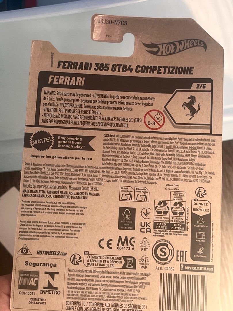 Hot Wheels Ferrari 365 GTB4 Competizione, Hobbies & Toys, Toys & Games ...