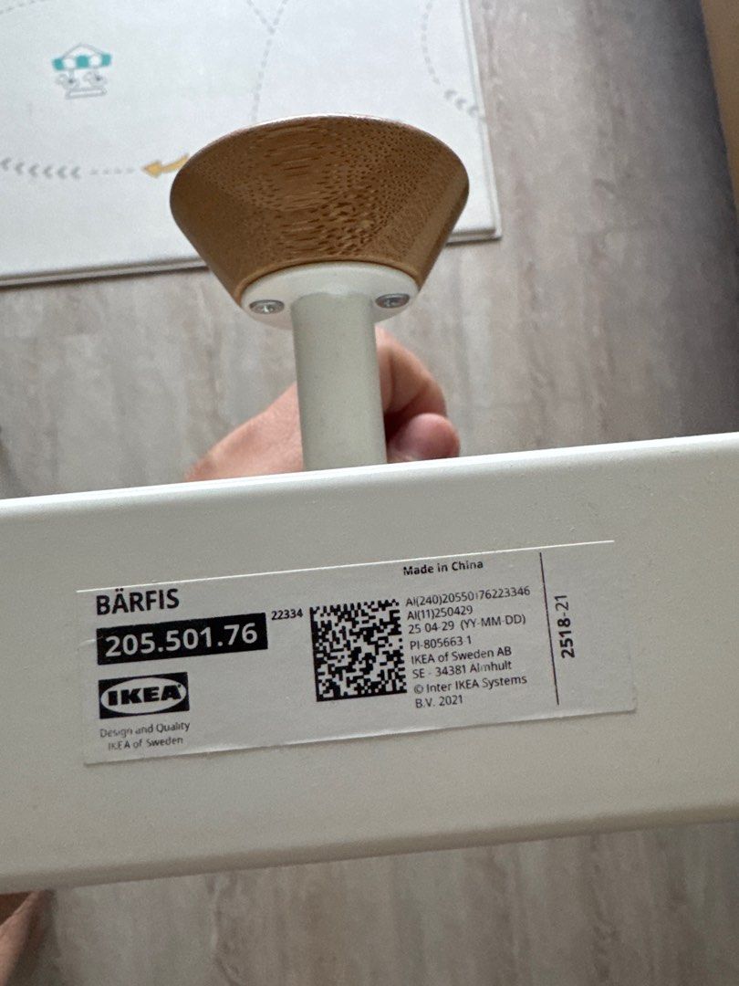 IKEA BÄRFIS Coat Rack - White and Wood, Furniture & Home Living ...