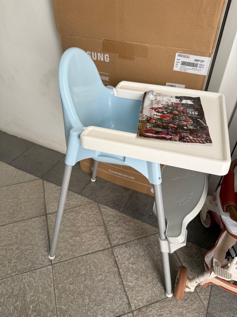 IKEA High Chair & Baby Walker Set, Babies & Kids, Baby Nursery & Kids ...