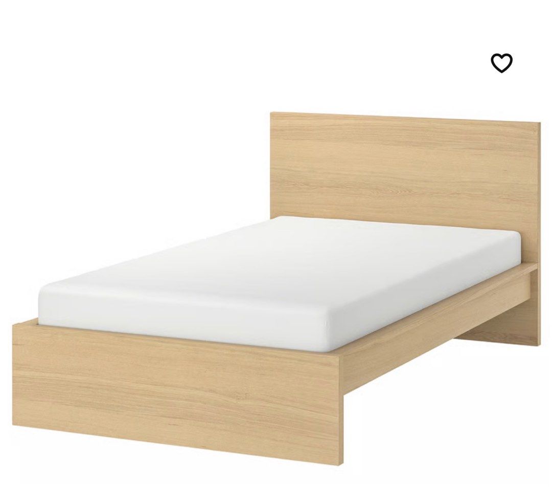 IKEA MALM Bed Frame with HAMARVIK Mattress, Furniture & Home Living ...