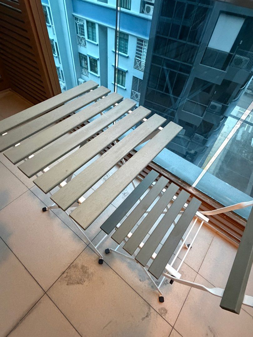 IKEA Outdoor table and chair set, Furniture & Home Living, Outdoor ...