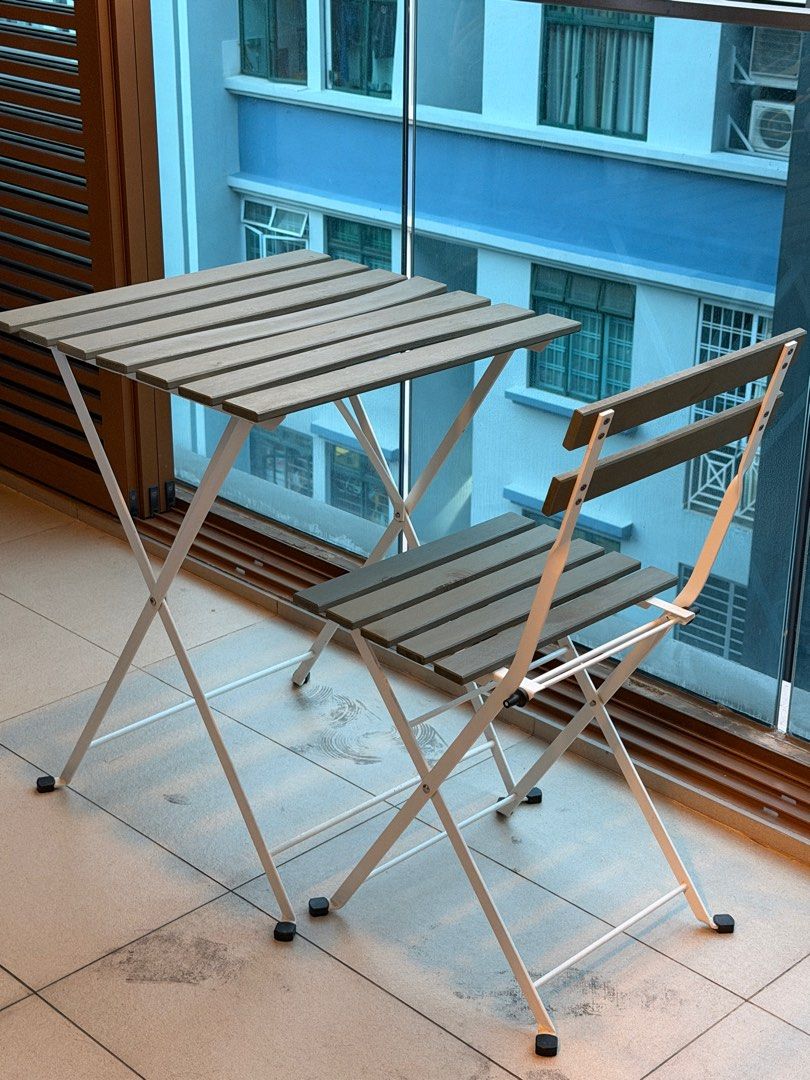 IKEA Outdoor table and chair set, Furniture & Home Living, Outdoor ...