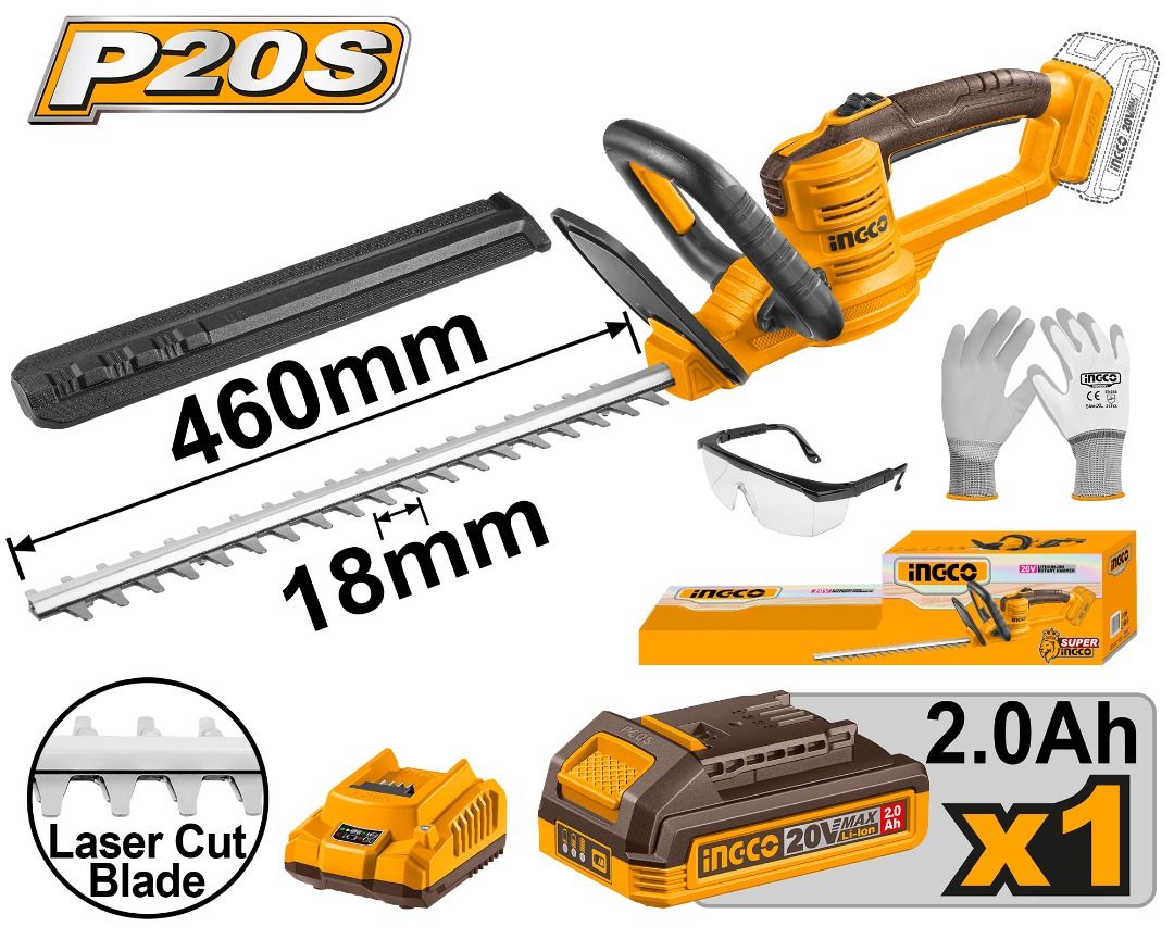 INGCO 20V LI-ION HEDGE TRIMMER | CHTLI20461, Furniture & Home Living ...